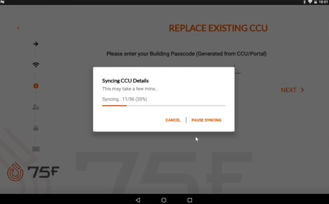 Replace an Existing CCU – 75F Home