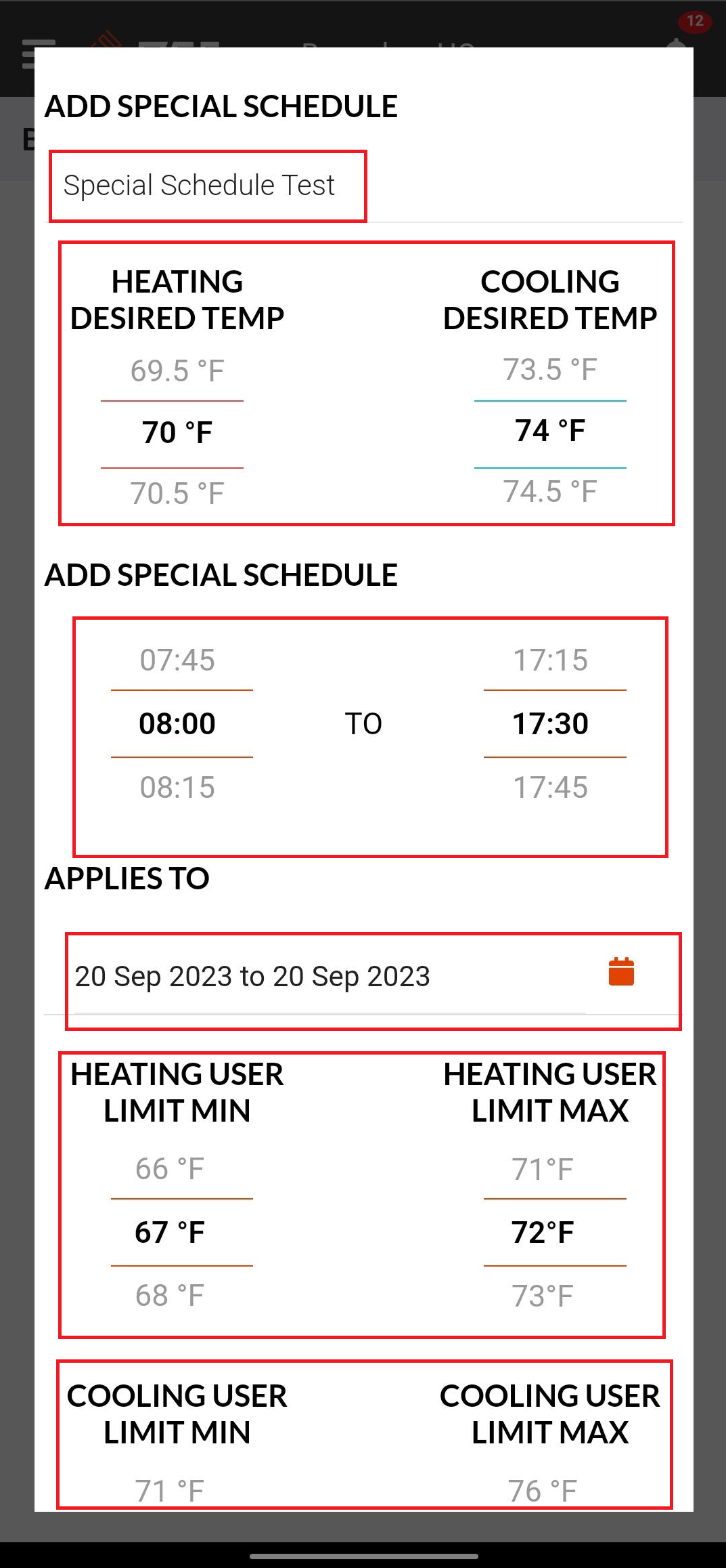 Creating And Editing Special Schedules App Version 75f Home