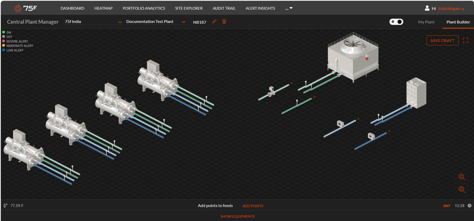 Central Plant with Lead Lag Chillers – 75F Home