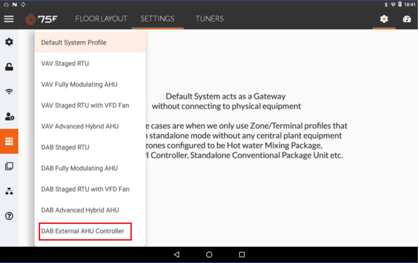 DAB External AHU Controller – 75F Renatus