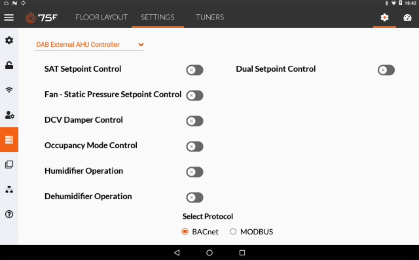 DAB External AHU Controller – 75F Renatus