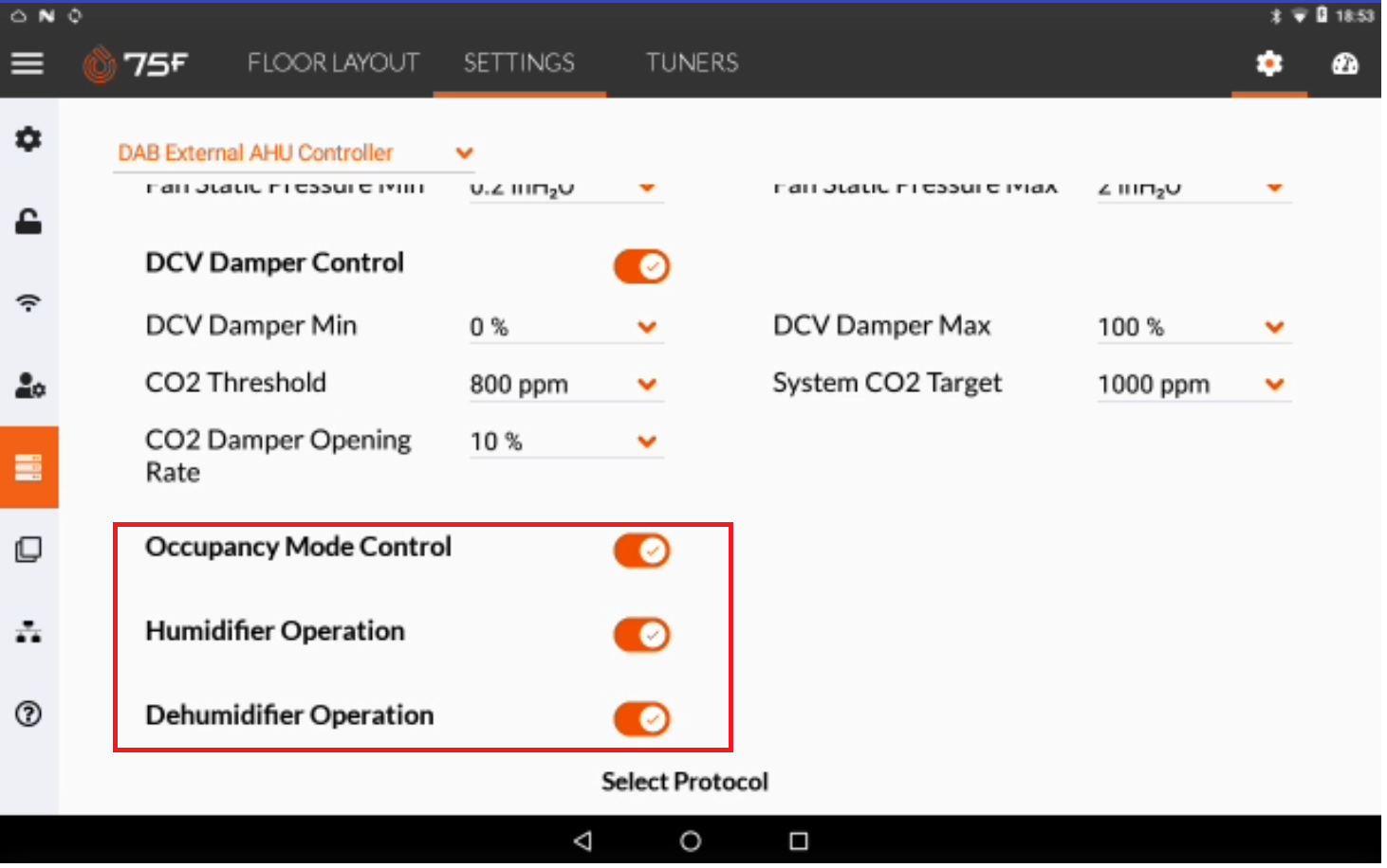 DAB External AHU Controller – 75F Home