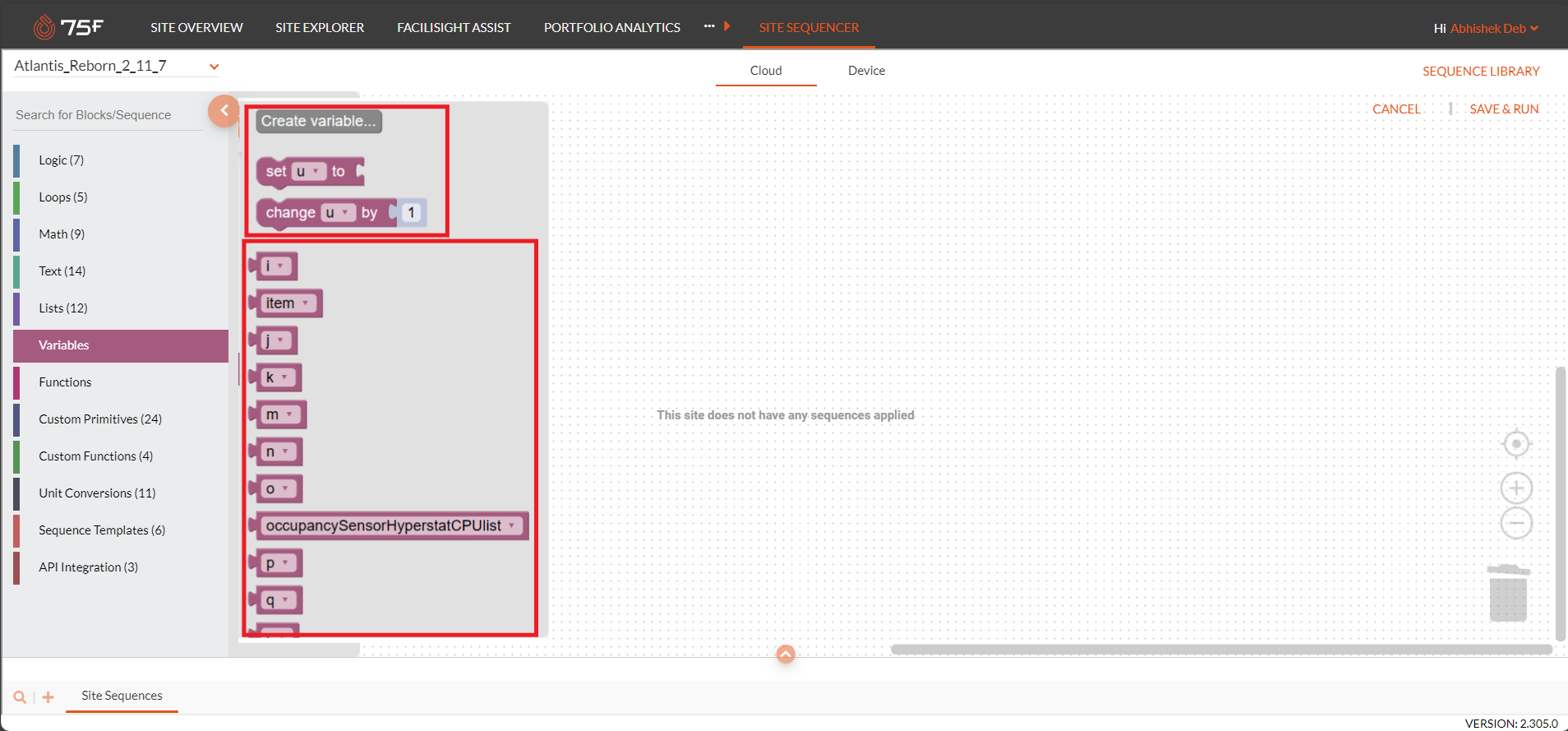 Site Sequencer – 75F Home