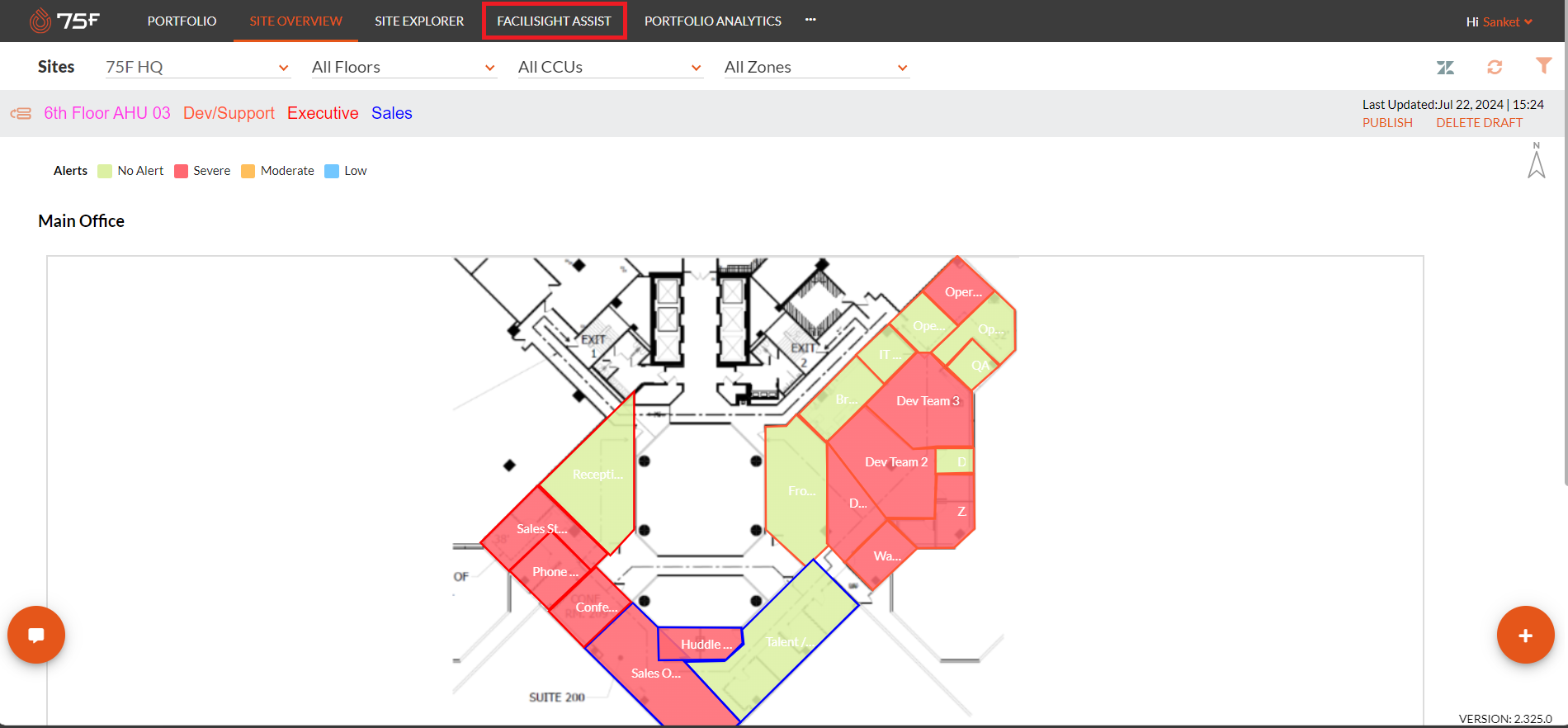 Temperature Modes - HyperStat/ HyperStat Split Connected to CCU – 75F Home