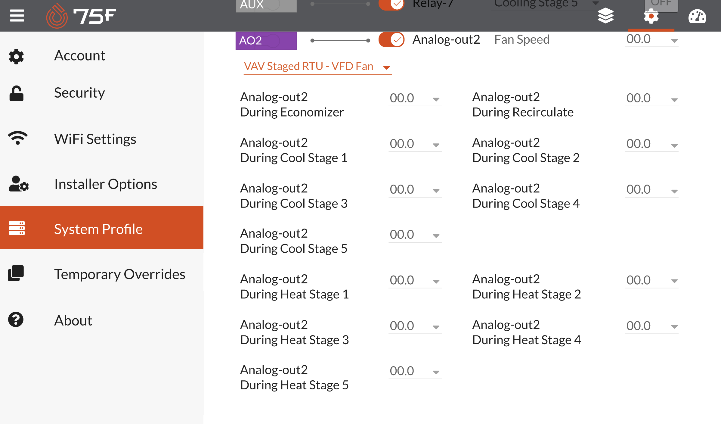 VAV Staged RTU w/ VFD Fan – 75F Renatus