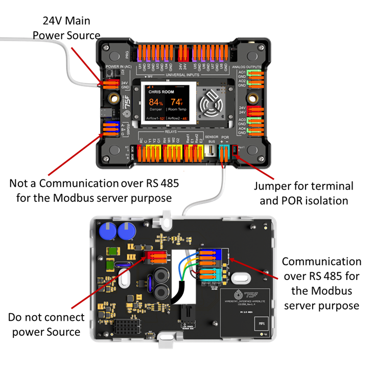 HyperStat Split as Modbus Server – 75F Home