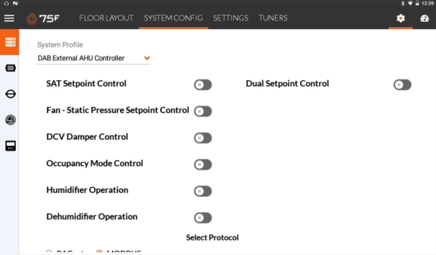 DAB External AHU Controller – 75F Home