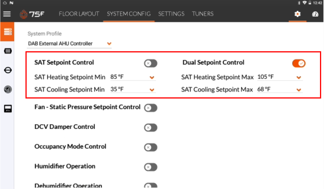 DAB External AHU Controller – 75F Home