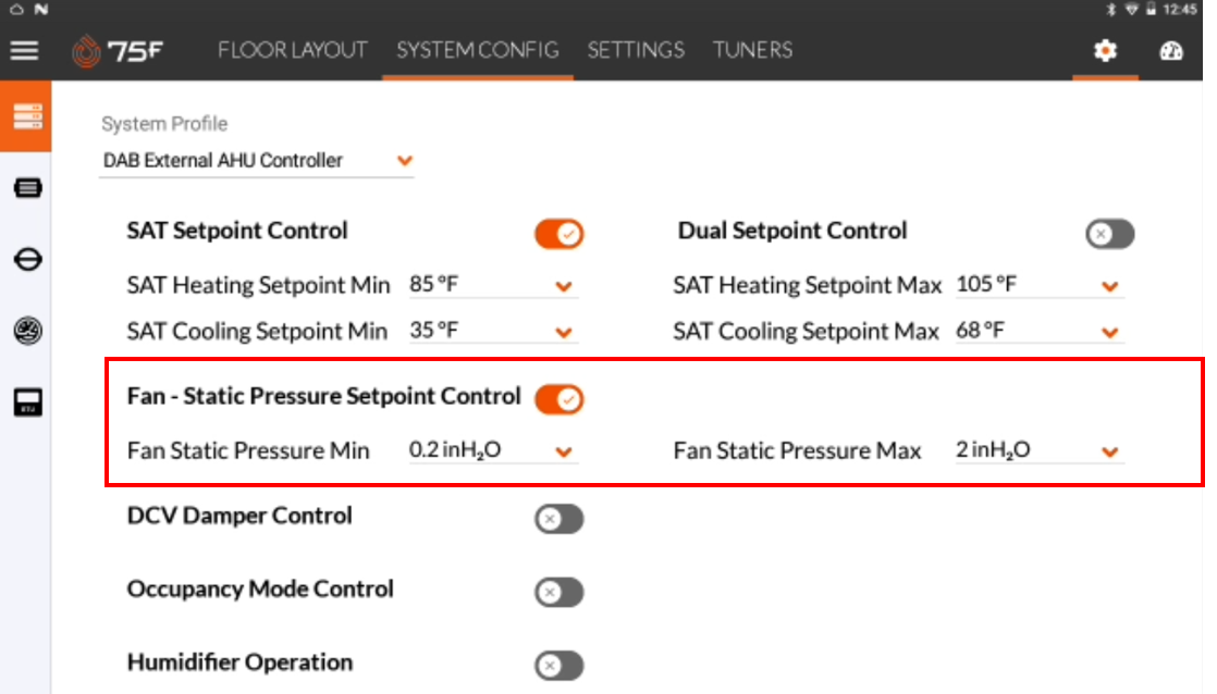 DAB External AHU Controller – 75F Home