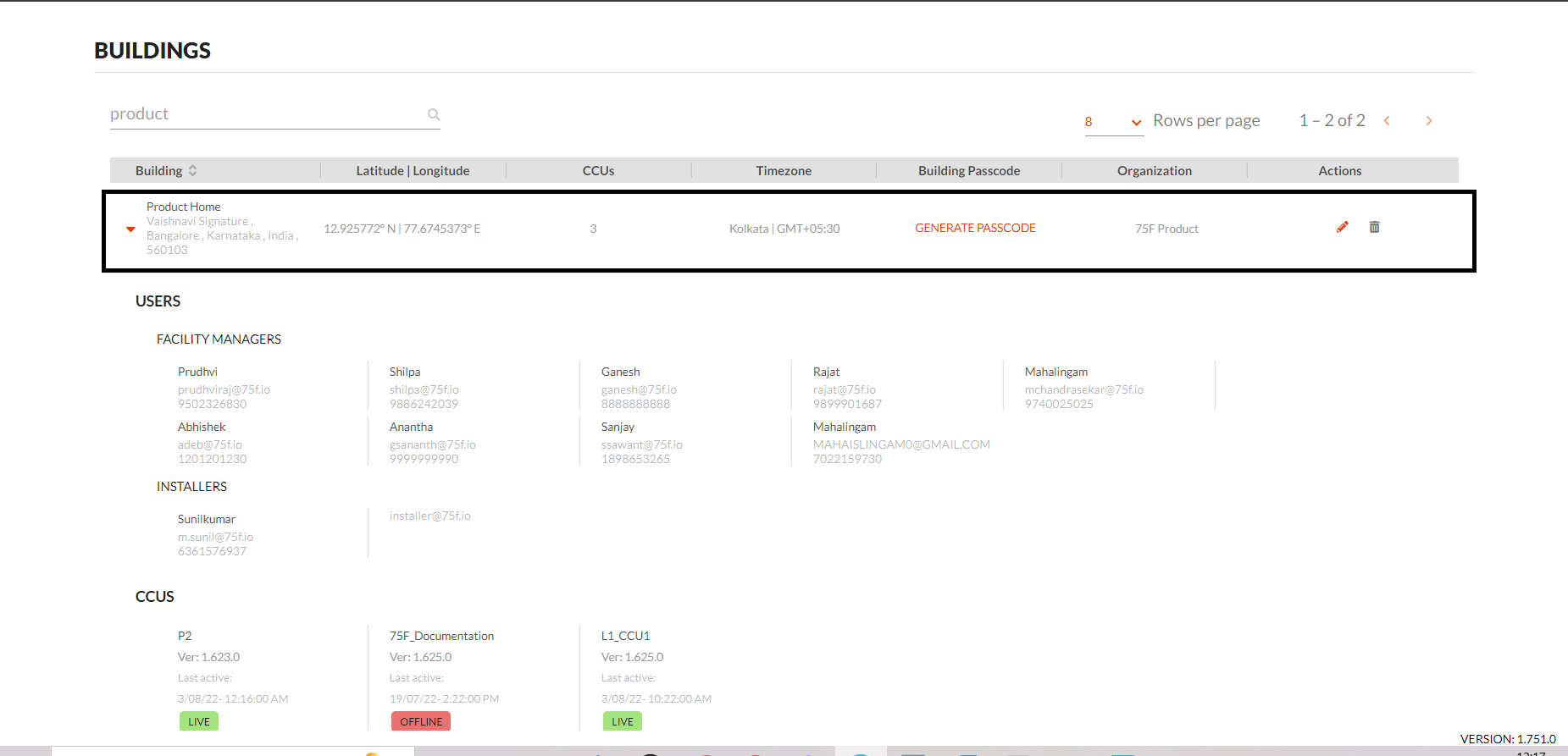 Replace an Existing CCU – 75F Home