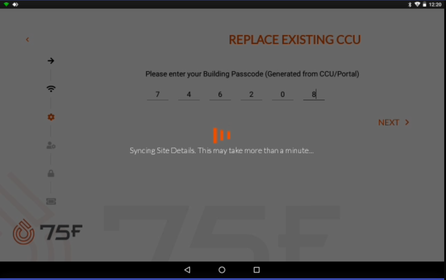 Replace an Existing CCU – 75F Home